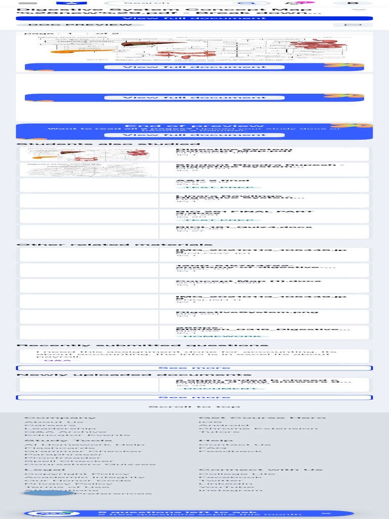 Digestive System Concept Map 28new29.pdf - Break Down Food Mouth Bile Gall Bladder Stomach ...