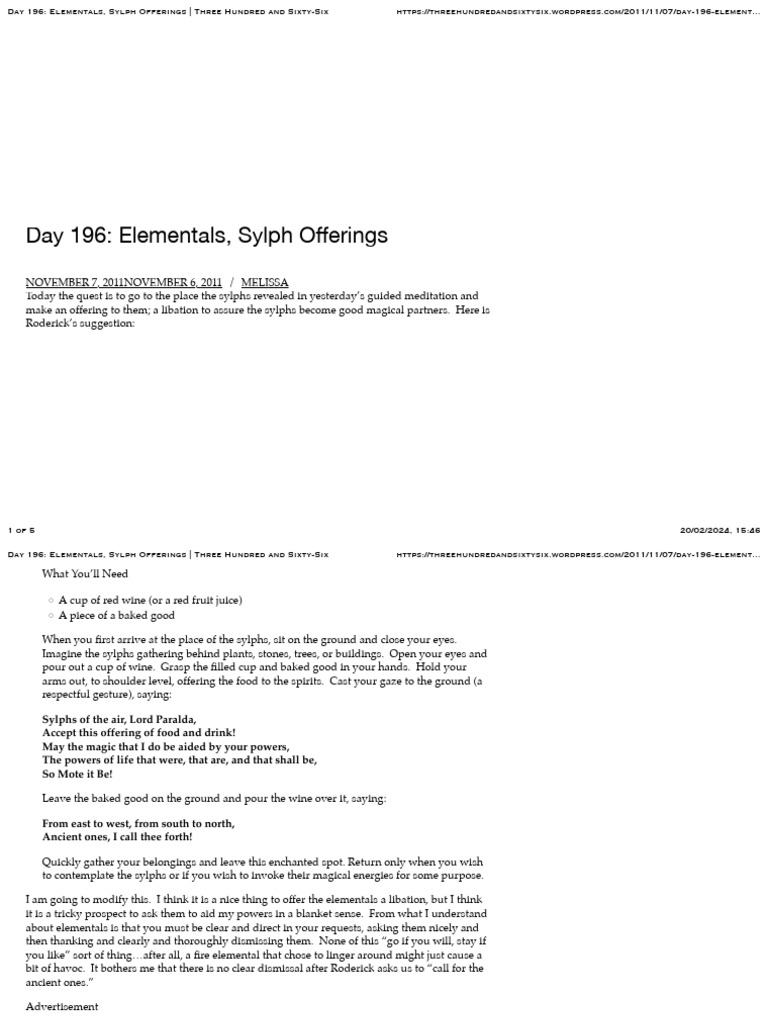 Sylph Offerings | PDF