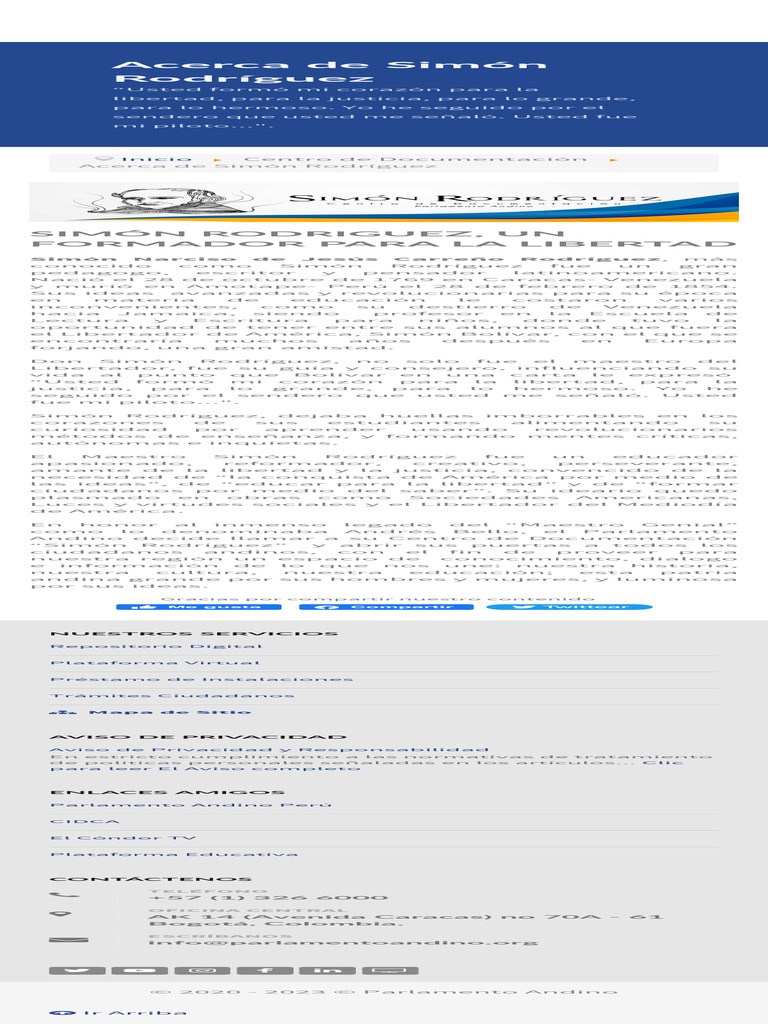 Acerca de Simón Rodríguez | PDF