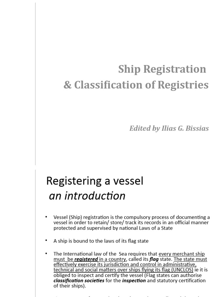 Registration of Vessels 7 Feb | PDF | Justice | Crime & Violence