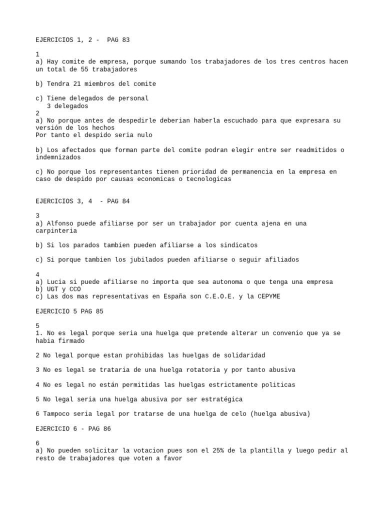 Ejercicios Fol Tema 6 | PDF | Labor