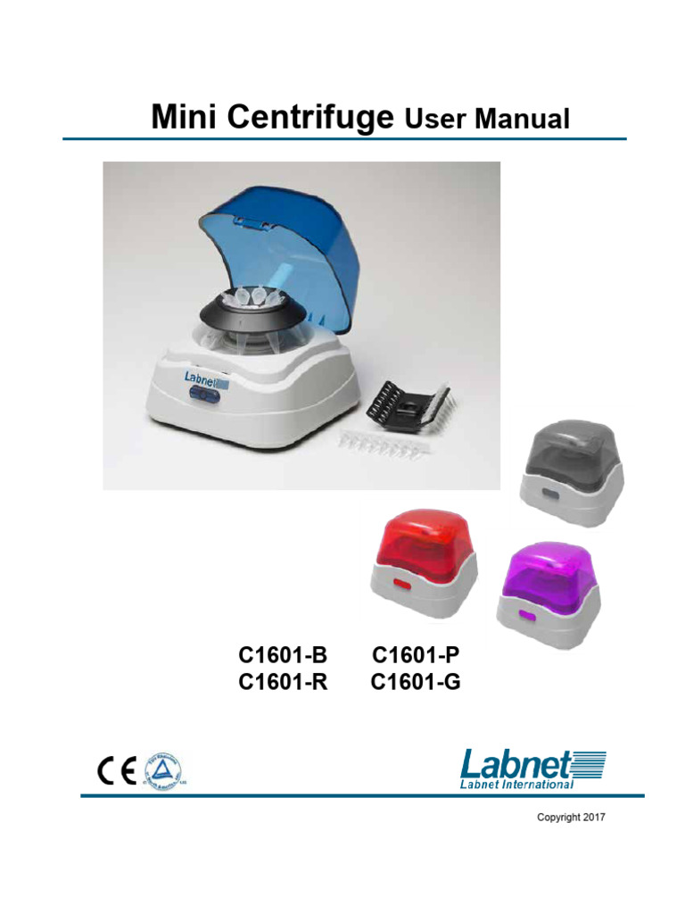 Labnet Mini Microcentrifuge User Manual-0218 | PDF | Centrifuge | Manufactured Goods