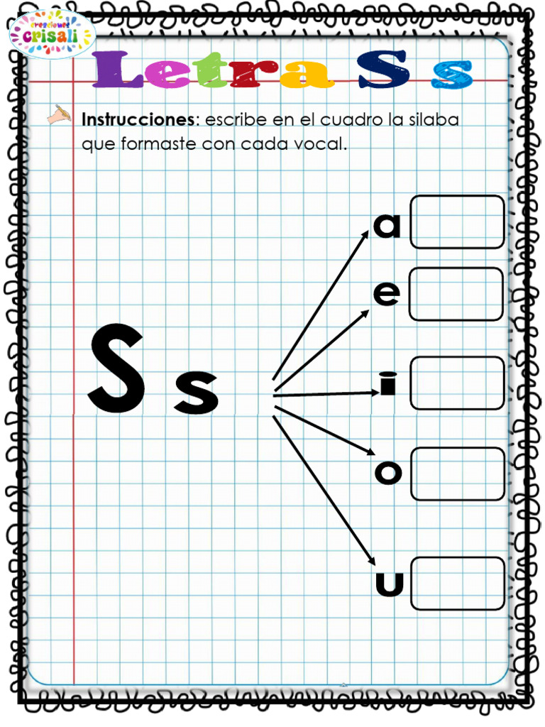 Ejercicios de La Letra S S | PDF | Artes del Lenguaje y Comunicación