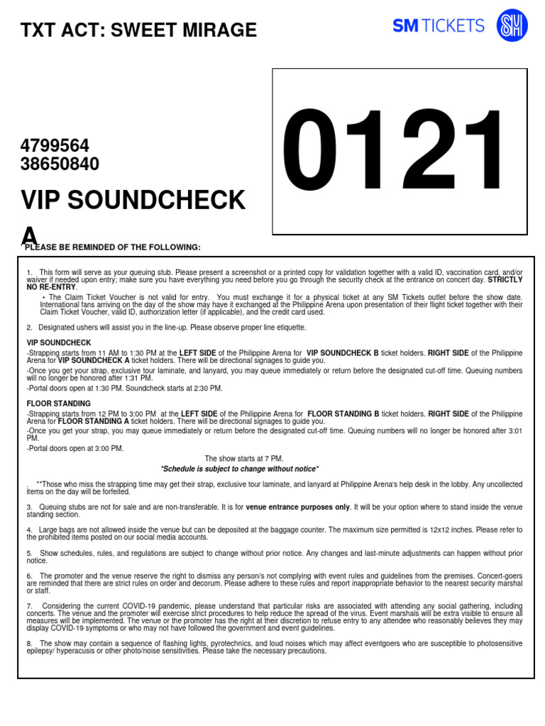 Vip Soundcheck A: TXT Act: Sweet Mirage | PDF | Business