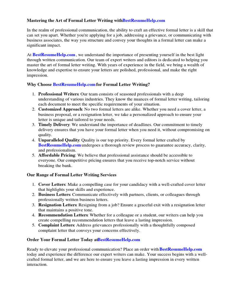 Formal Letter Format Cbse | PDF | Communication