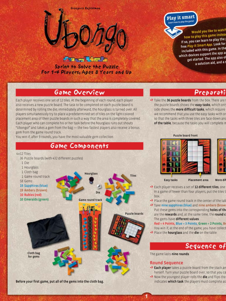 Ubongo Manual | PDF