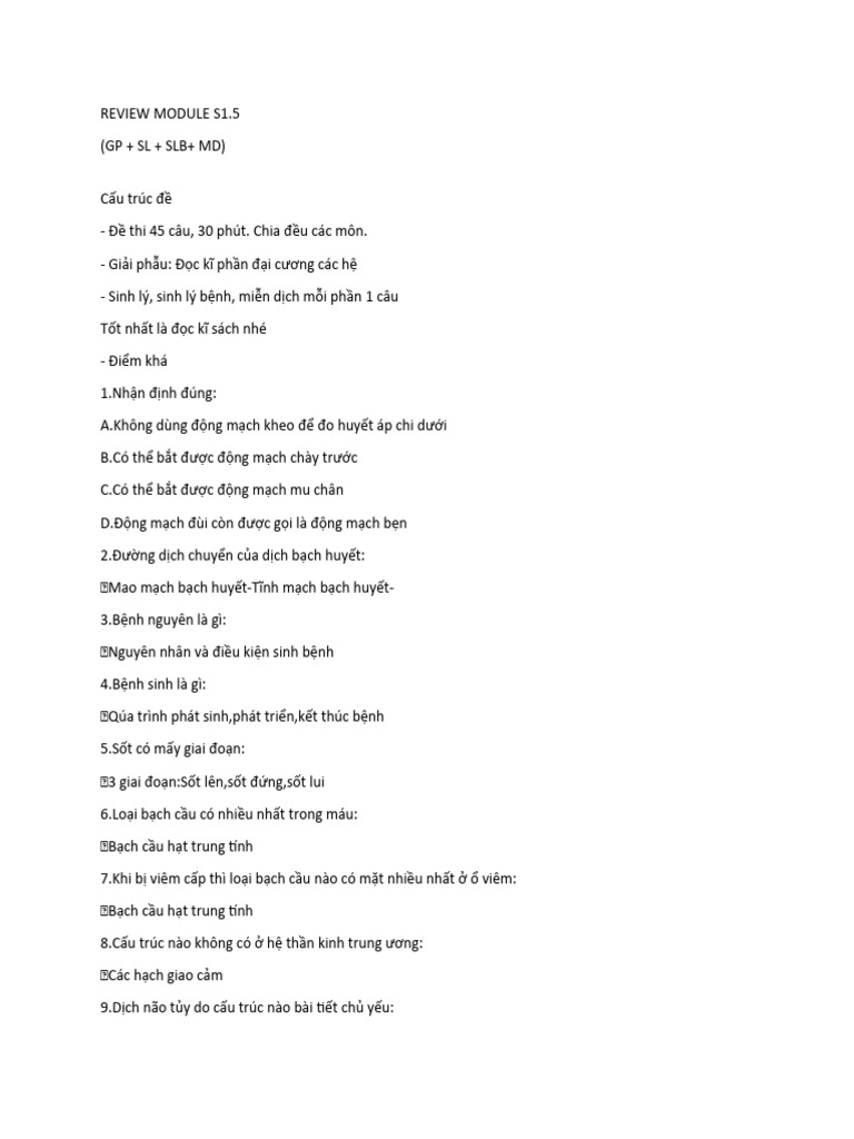 Review Module S1.5 | PDF