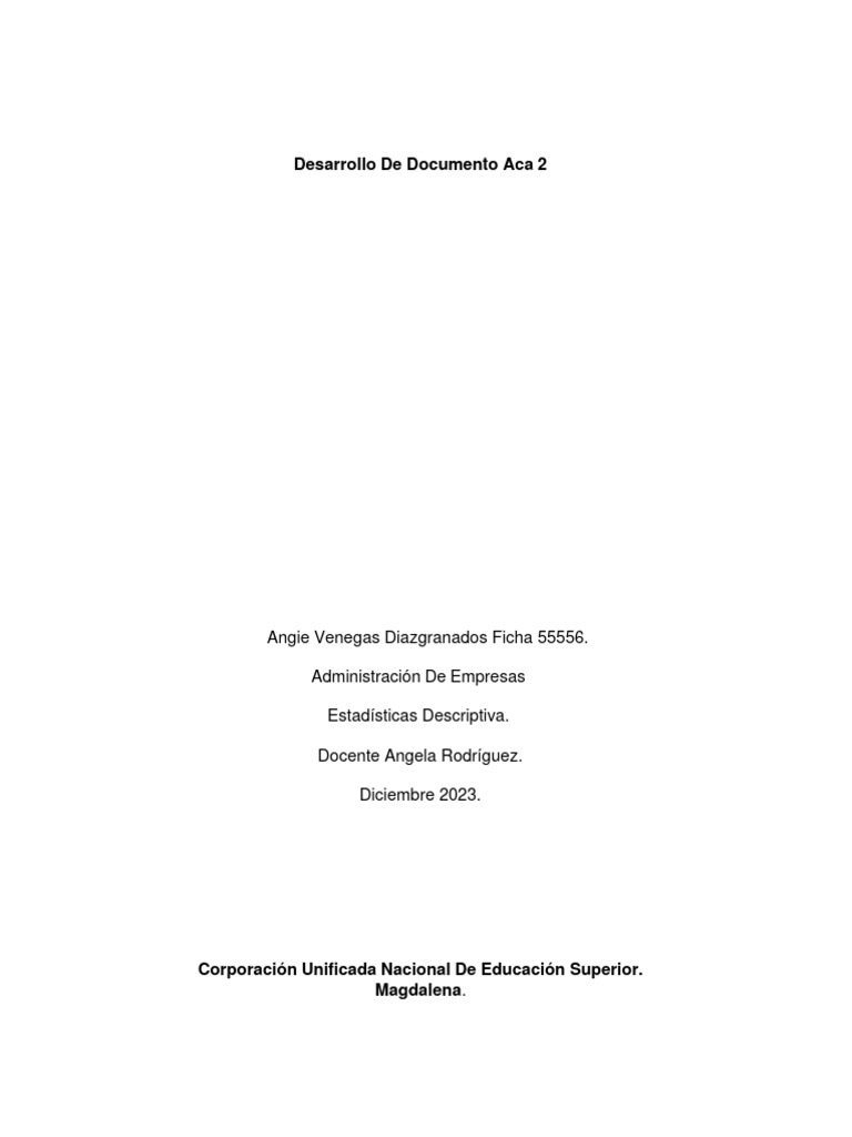 Entrega Aca 2 Angie Venegas Estadistica | PDF | Estadísticas | Histograma