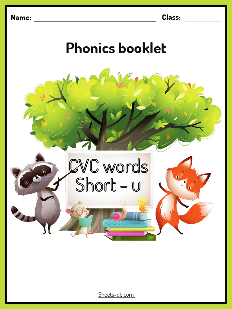 Phonics Booklet: CVC Words Short - U | Download Free PDF | Phonics ...
