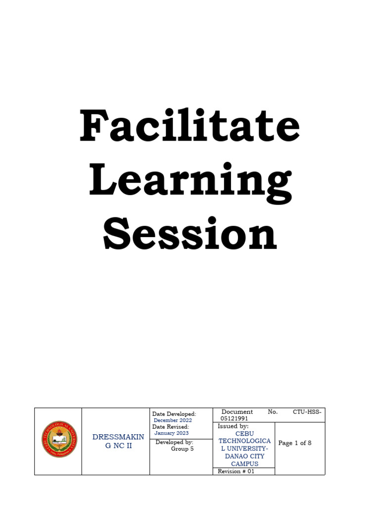 Facilitate Learning Session MATRIX 1st | PDF | Cognitive Science | Cognition
