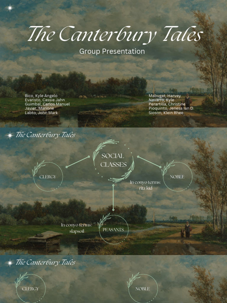 Canterbury Tales: Social Class Comparison | PDF | The Canterbury Tales