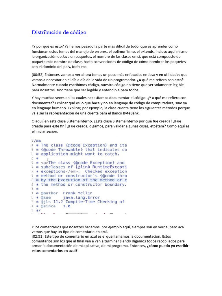 Distribución de Código | PDF | Java (lenguaje de programación) | Archivo de computadora