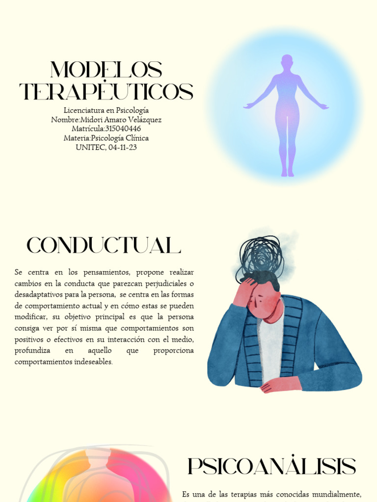 Modelos Terapeuticos, MAV. | PDF | Psicoterapia | Sicología