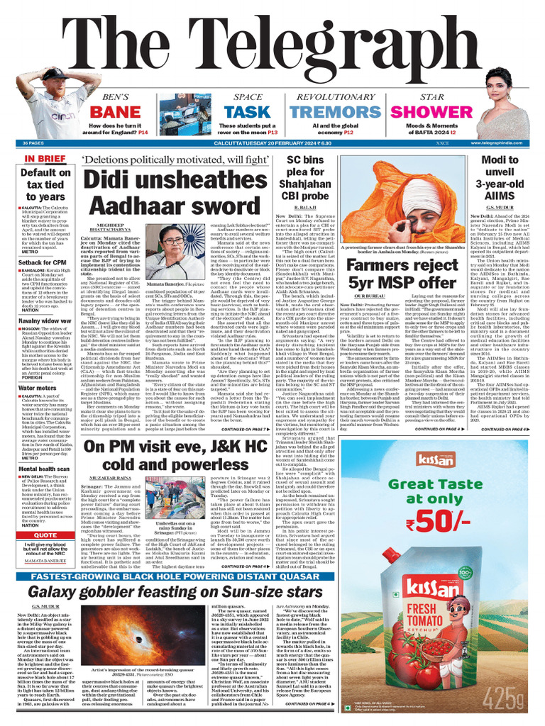Telegraph Calcutta 20-02-2024 | PDF