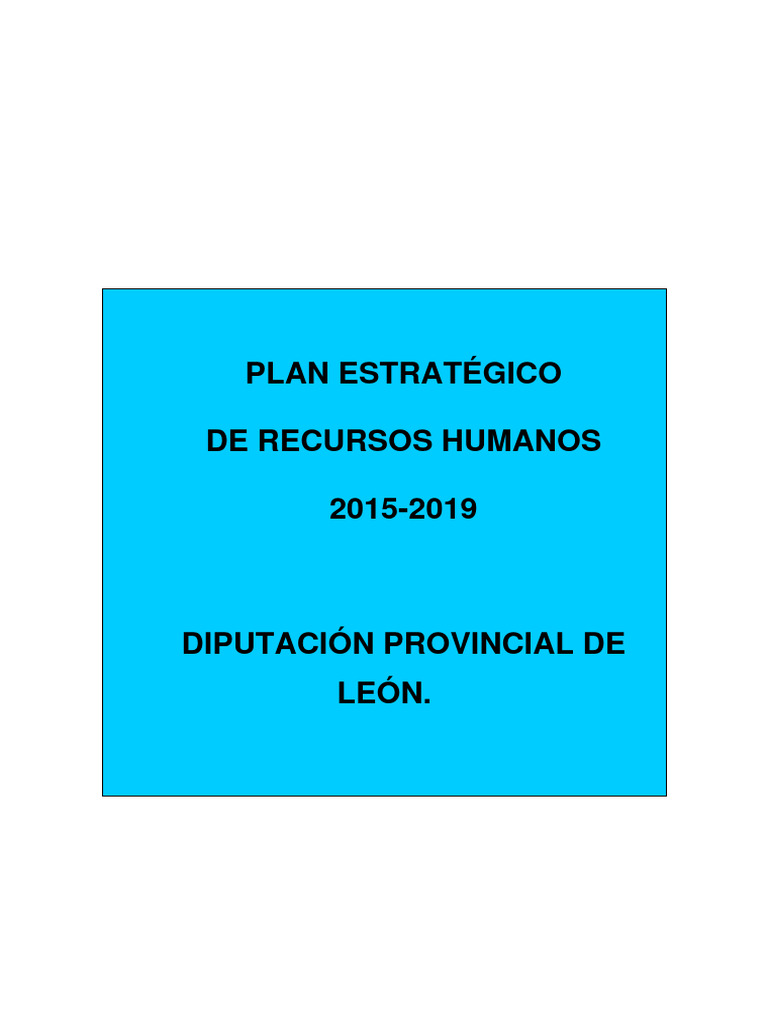 Plan Estrategico de RRHH | PDF | Gestión de recursos humanos | Planificación estratégica