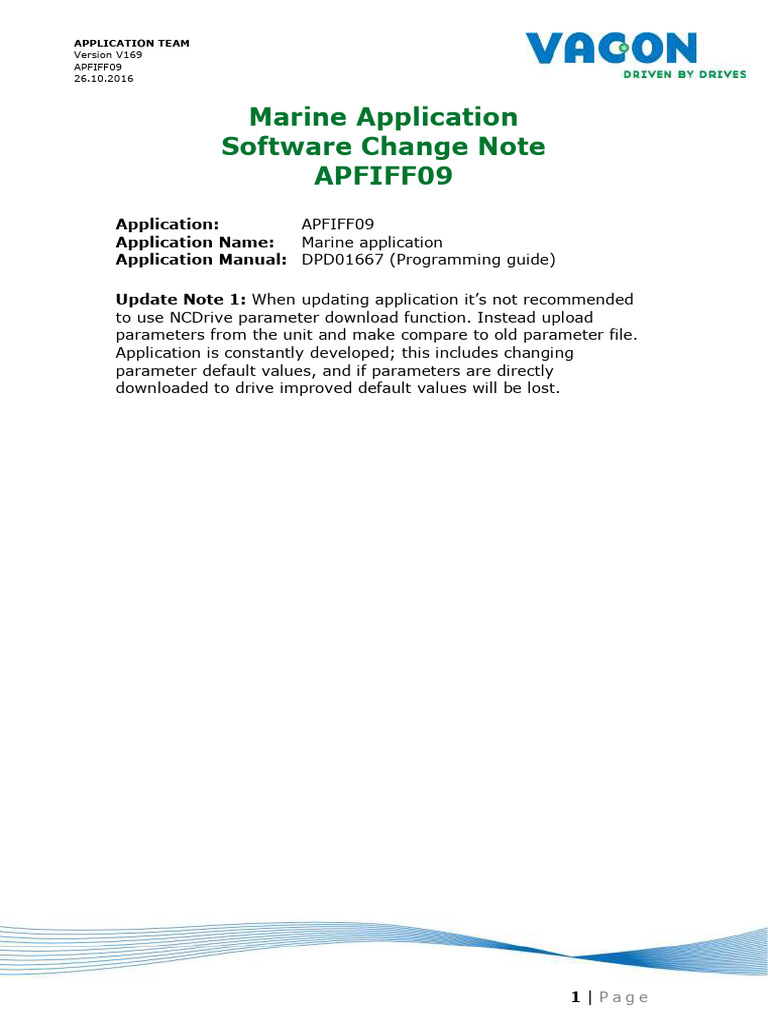 ReleaseNote APFIFF09V169 | Download Free PDF | Parameter (Computer Programming) | Application ...
