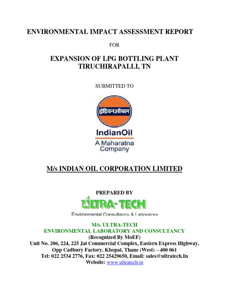 EIA Report For Expansion of Bulk LPG Storage Capacity of LPG Bottling ...