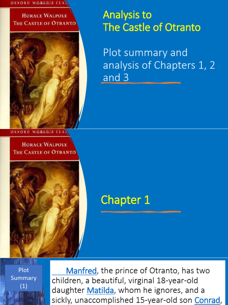 Part 2 CH 1 2 3 Analysis of The Castle of Otranto | PDF | Gothic Fiction