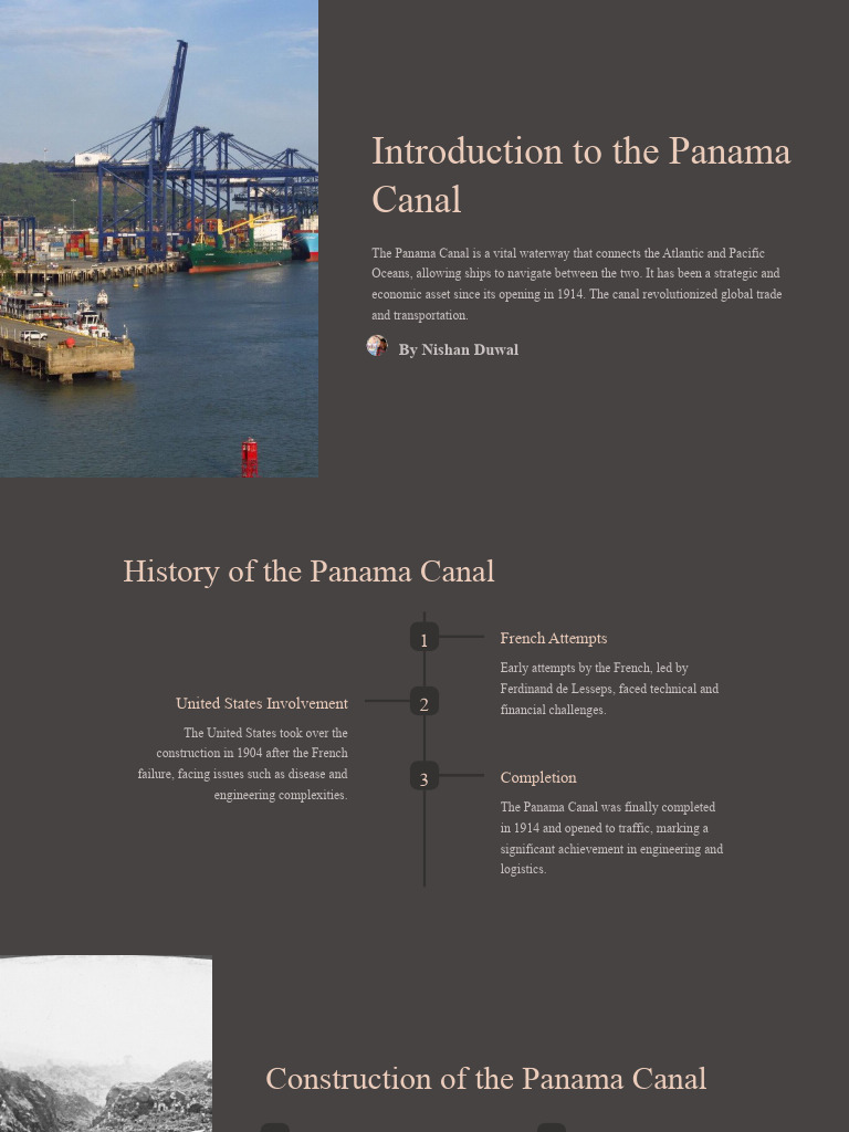 Overview of the Panama Canal's History | PDF | Panama Canal | Economies