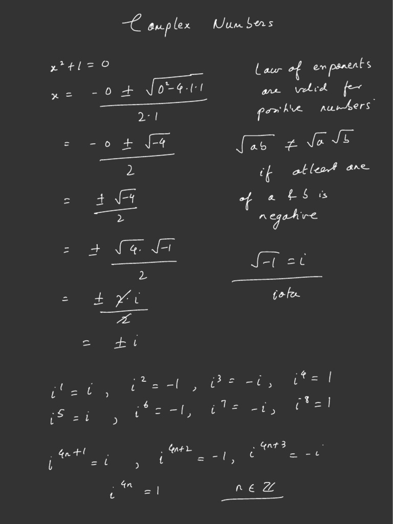 Complex Numbers Pdf Mathematical Objects Algebraic Structures