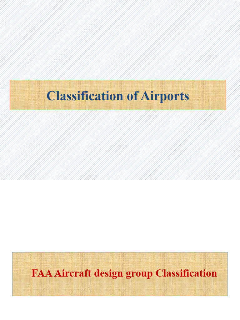 Airport Classification and Design Groups | PDF | Aviation | Aircraft