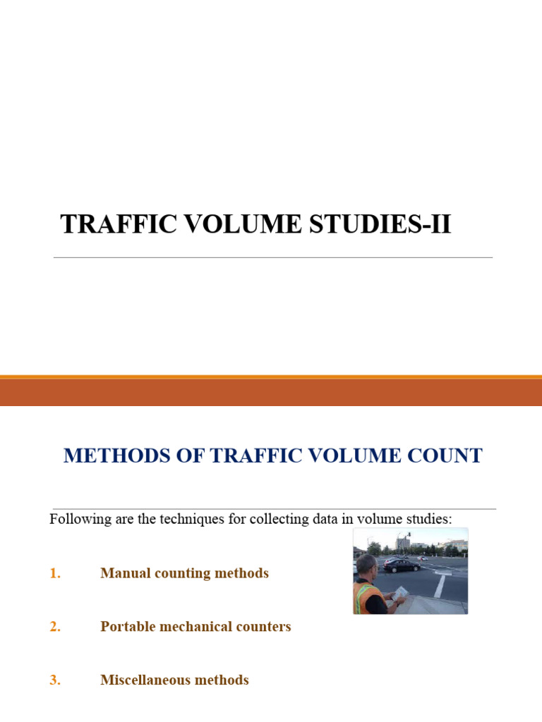 Traffic Volume Counting Methods | PDF | Traffic | Road