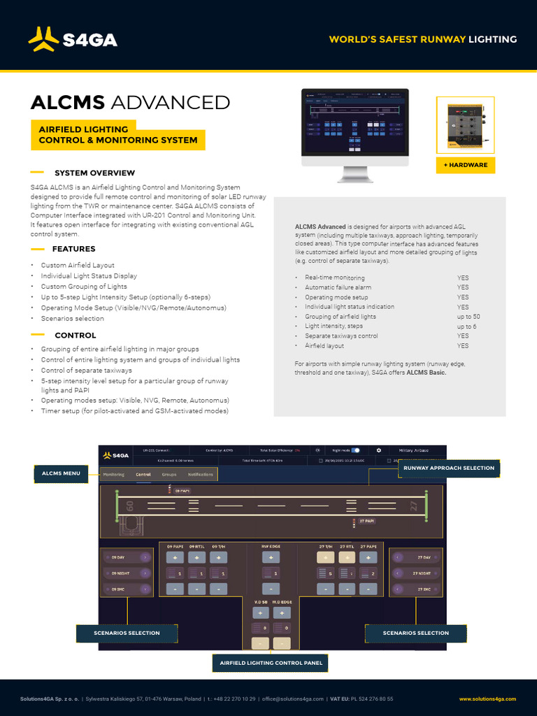 ALCMS Advanced Airfield Lighting System | PDF | Runway | Computer Hardware