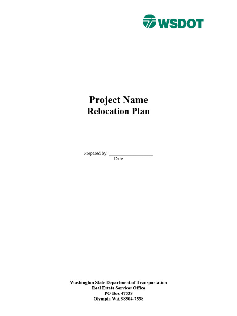 Project Relocation Plan Template | PDF | Inventory