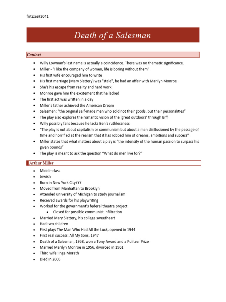 Death of A Salesman | PDF