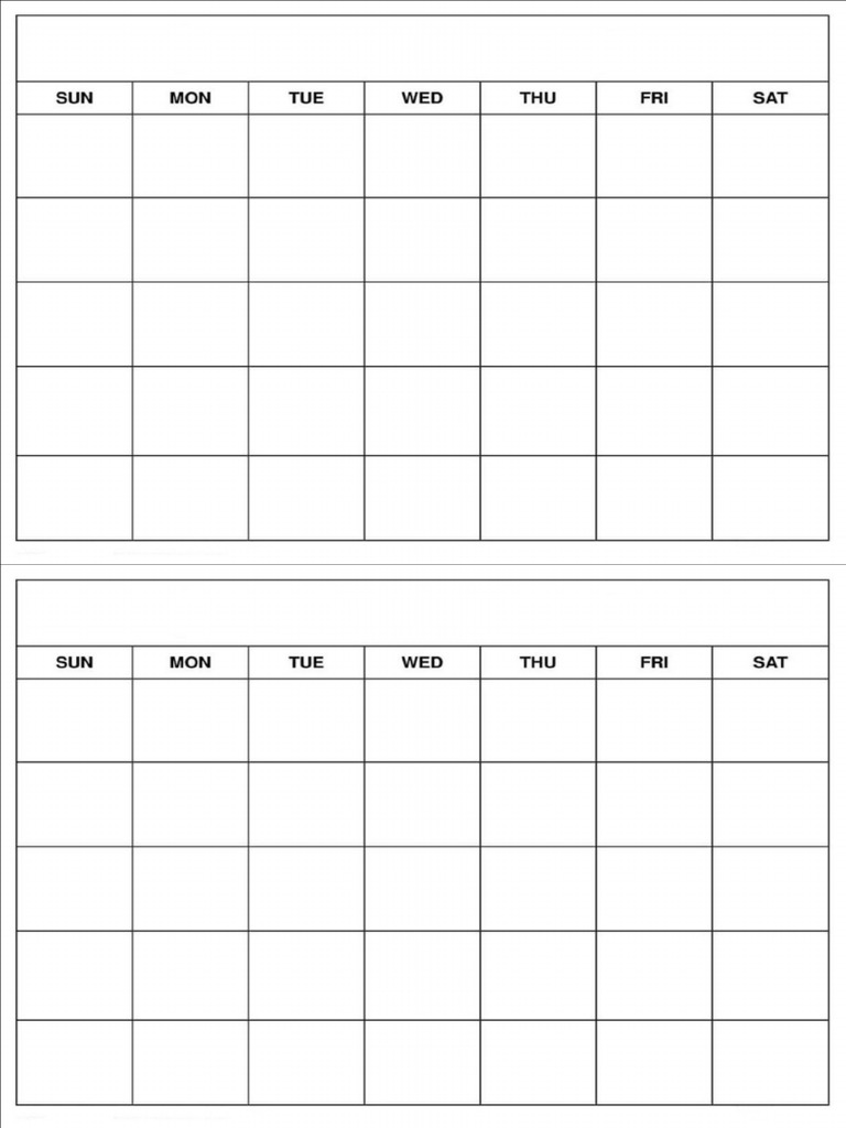 2 in 1 Blank Calender | PDF