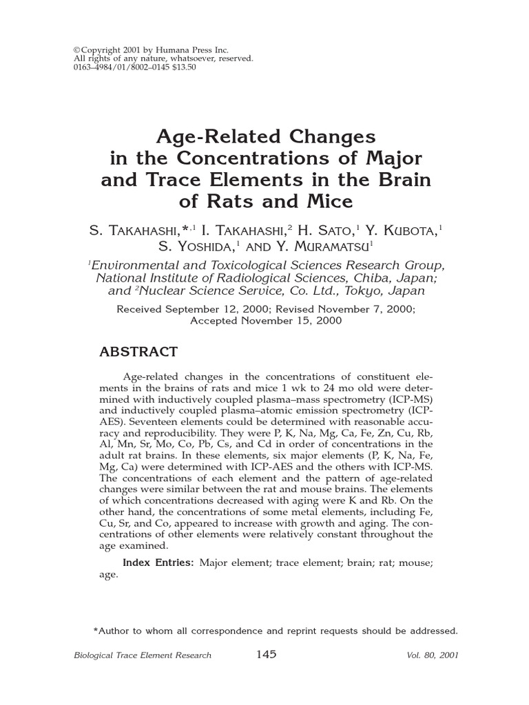 2001 Takahashi ICP-MS DES ZINC Age-Related Changes in The ...