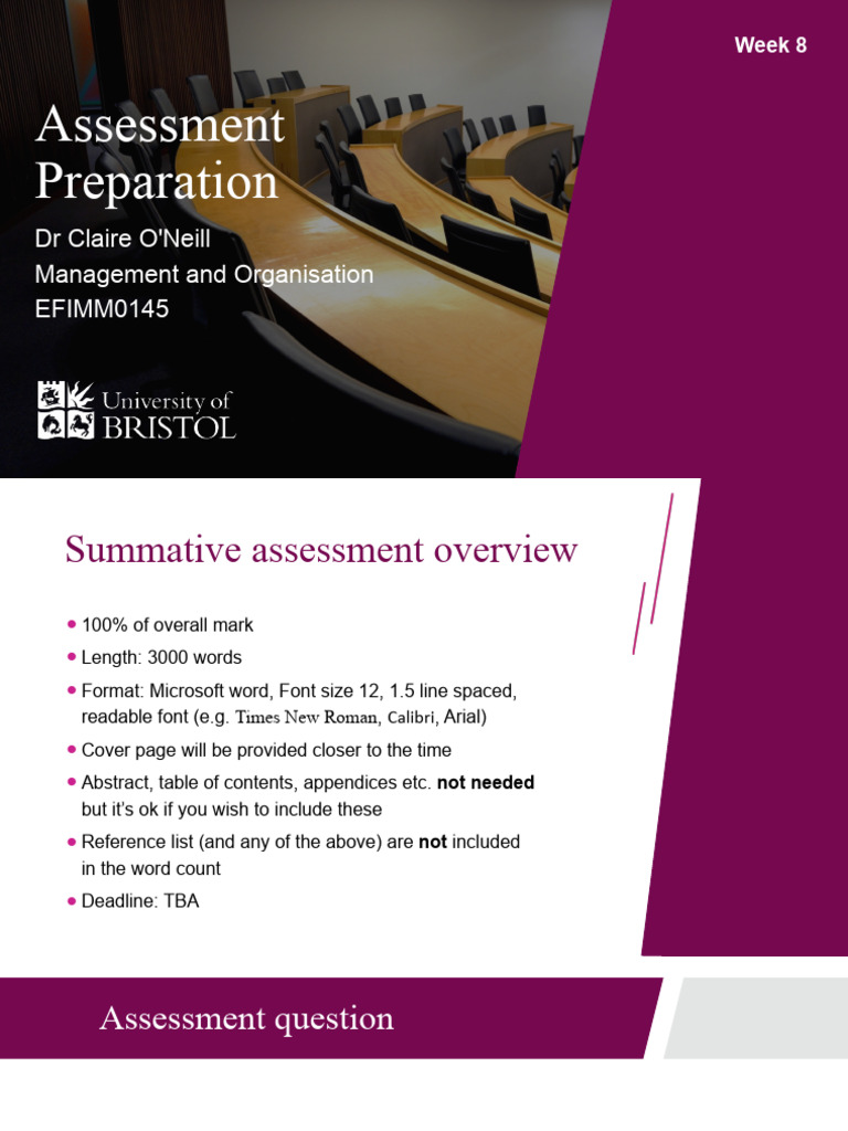1.BB Assessment Preparation Slides | PDF | Theory | Essays