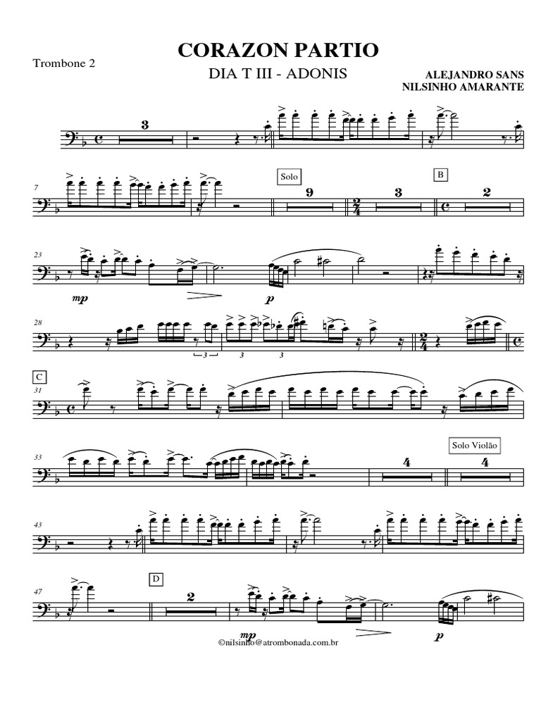 CORAZON PARTIO - Trombone 2 | PDF