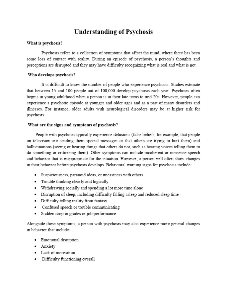 Psycosis | PDF | Psychosis | Mental Disorder