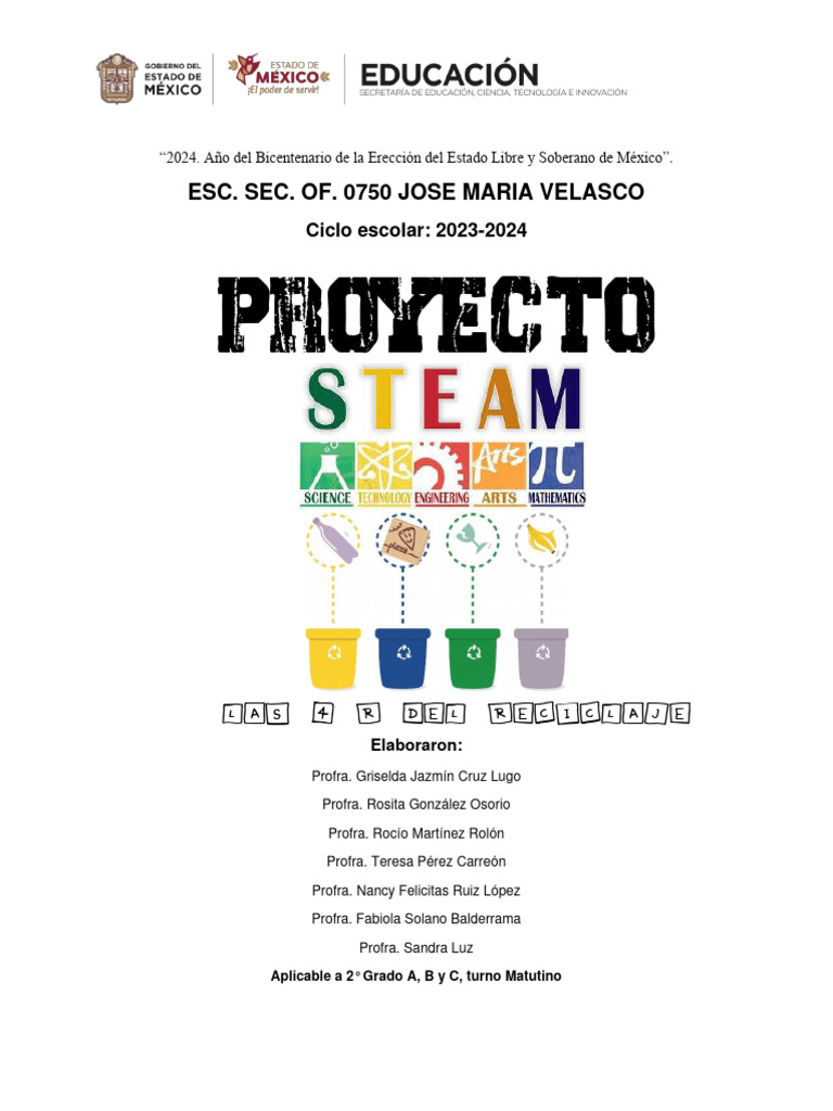 Proyecto STEAM 2024 | PDF | Residuos | Aprendizaje