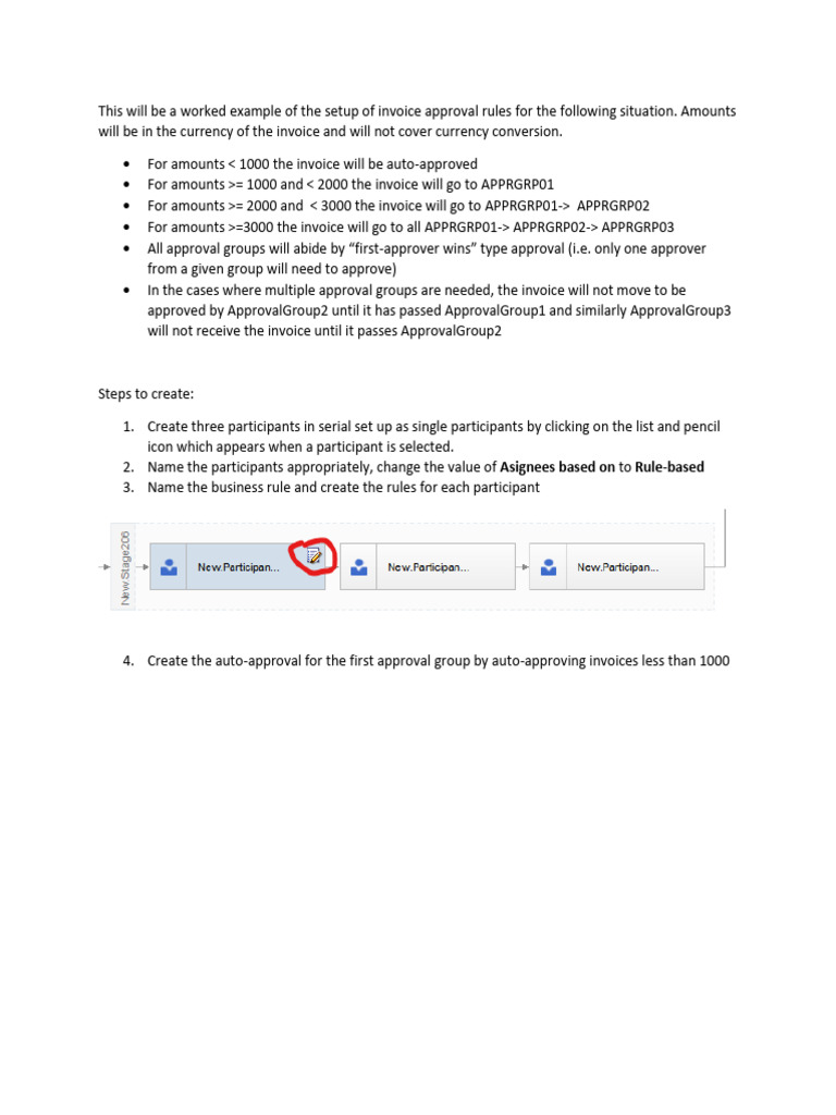 Singe Participant in Serial Multiple Approval Groups Worked Example | PDF