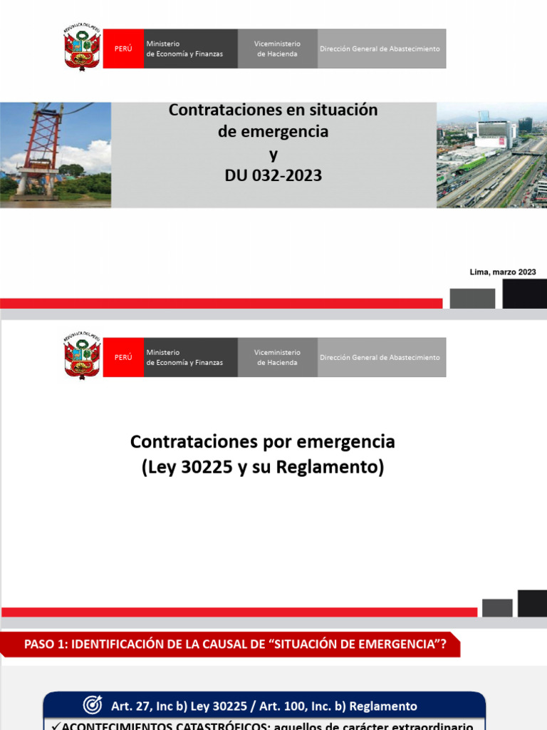 Contratacion en Situacion de Emergencia | PDF | Estado de emergencia | Regulación