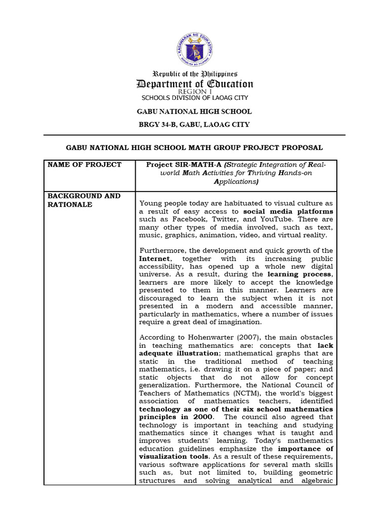 Maths Proposal 2024 | PDF | Educational Technology | Mathematics