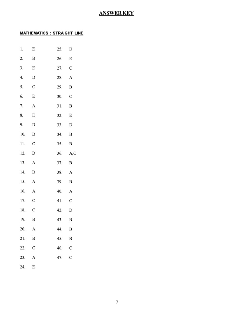 Straight Line Key | PDF
