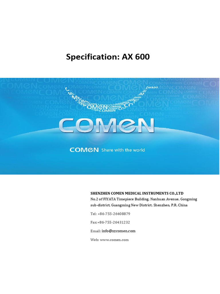 AX-600 Specification V2.0 2021.7.12 | PDF | Breathing | Respiration