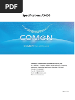 Comen V3 Ventilator Specifications | PDF | Breathing | Apnea