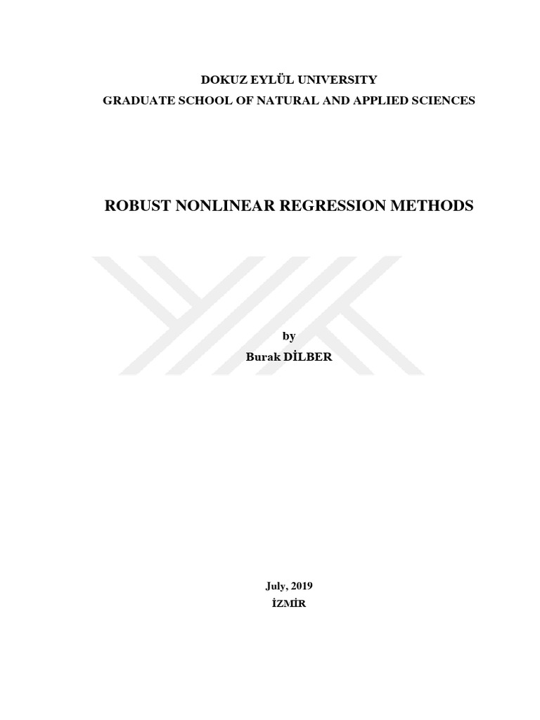 O.d.u.robust Nonlinear Regression Methods | PDF | Regression Analysis | Spline (Mathematics)