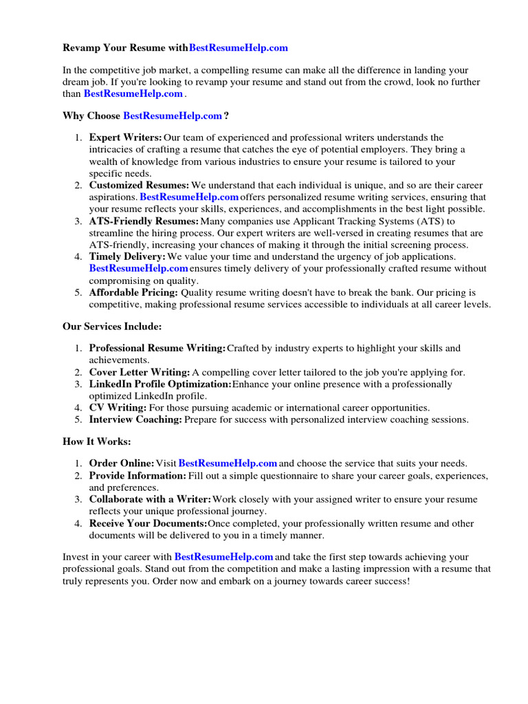 Resume Writing Format Sample | PDF | Résumé