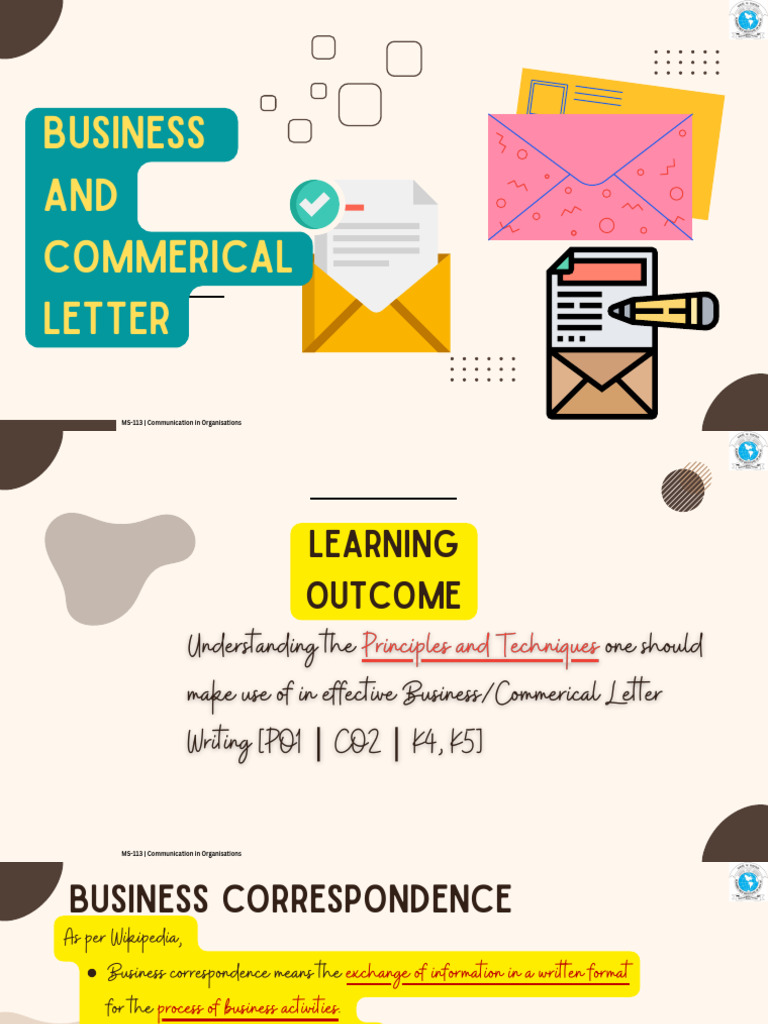 Business and Commercial Letter | PDF | Communication | Information