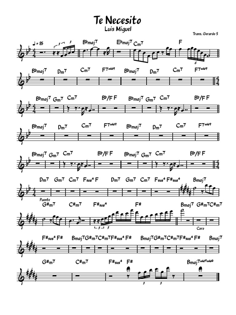Te Necesito | PDF | Spanish Language Music
