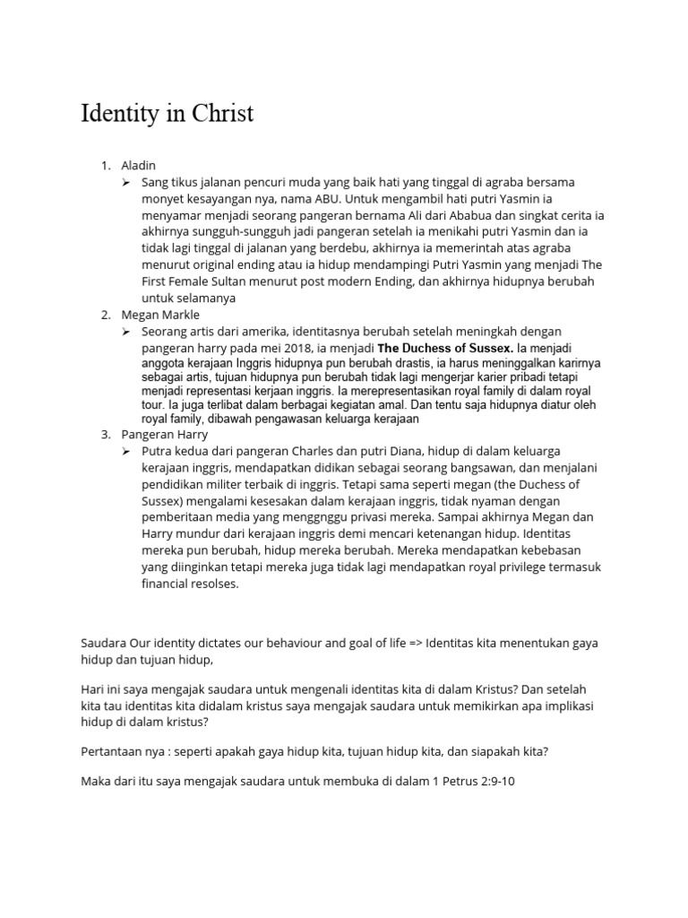 Your Identity in Christ | PDF