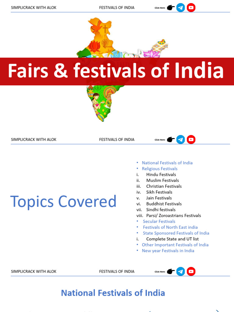 Fairs and Festivals of India Simplicrack | PDF | Religious Holidays | Religious Festivals