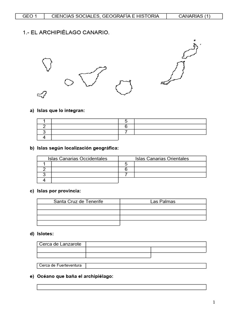 Geografía y Parques Nacionales de Canarias | PDF