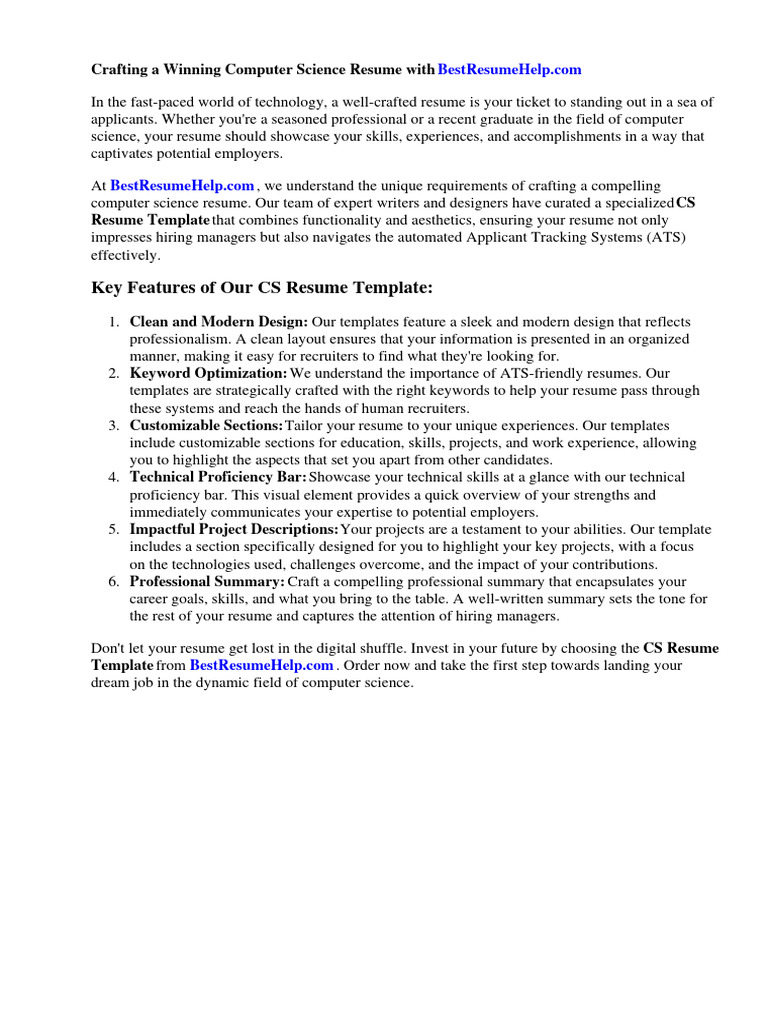 Cs Resume Template | PDF | Résumé | Recruitment