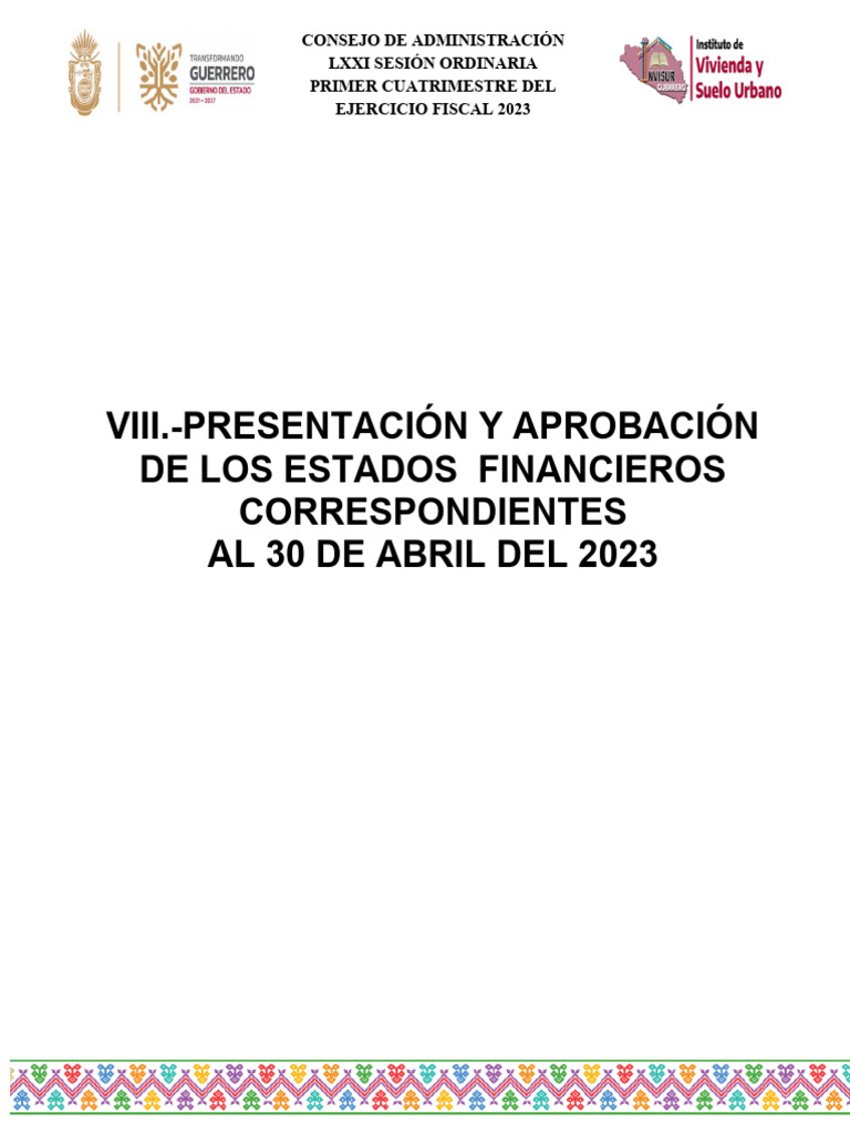 Estados Financieros Q1 2023 y Fiscalización | PDF | Economias | Gobernancia